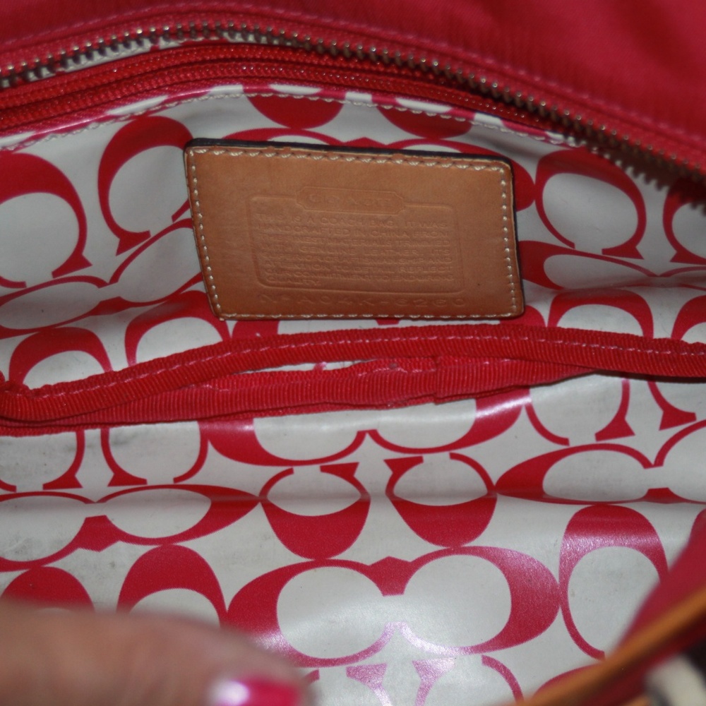 Coach 6260 Pink Mini Hamptons Nylon Purse Bag - Gem